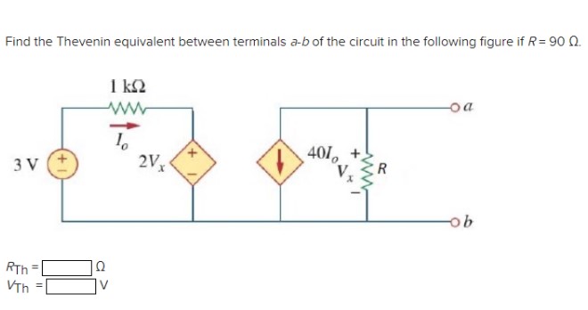 Solved Find the Thevenin equivalent between terminals a-b of | Chegg.com