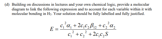 Solved (d) Building on discussions in lectures and your own | Chegg.com