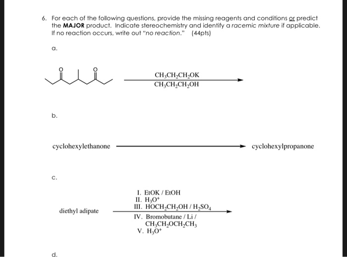 Solved 6. For each of the following questions, provide the | Chegg.com