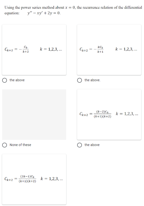 Solved Using the power series method about x = 0, the | Chegg.com