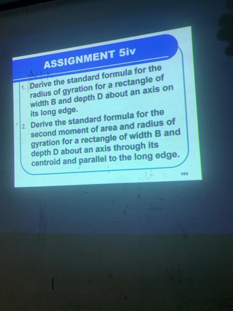 Solved ASSIGNMENT FiV Derive the standard formula for the | Chegg.com