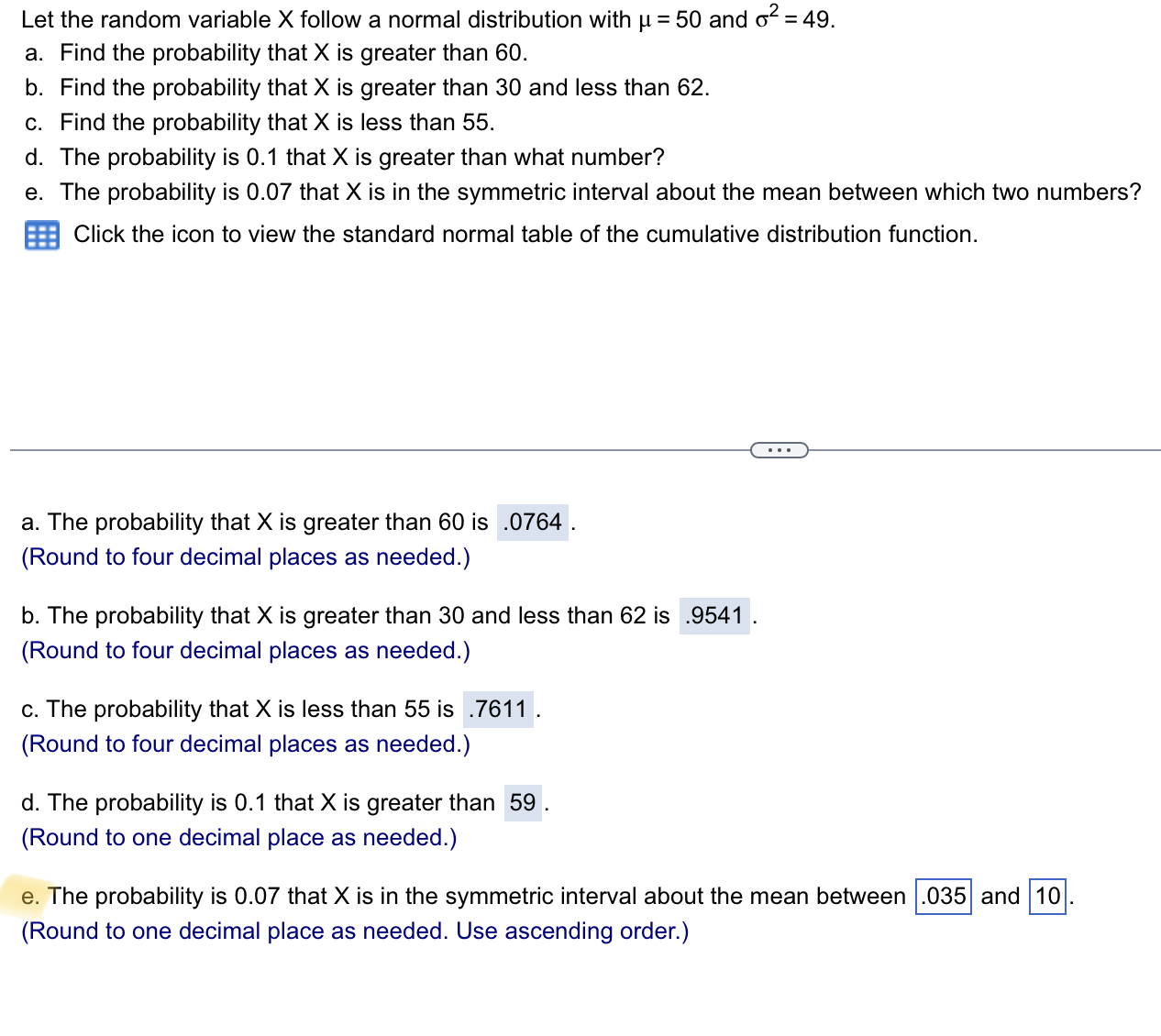 Solved Let the random variable X follow a normal | Chegg.com