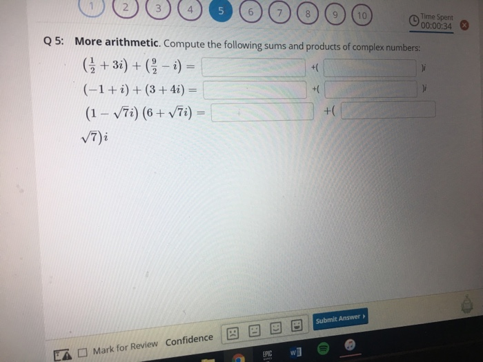 Solved Q1: Quick draw II. Two complex numbers are marked and | Chegg.com