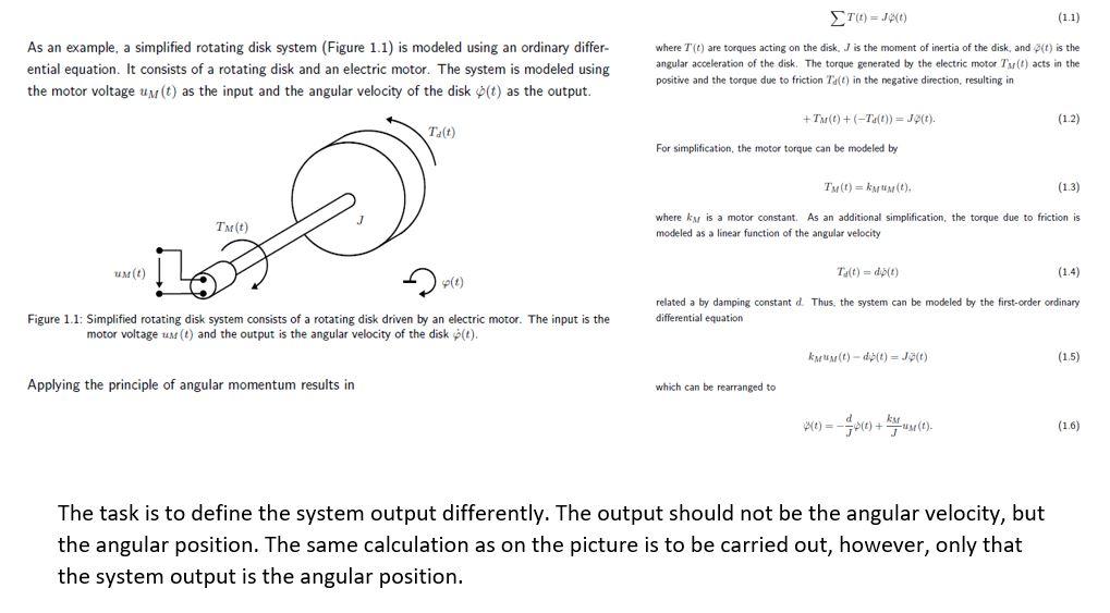 Solved Στα) = (1) (1.1 As an example, a simplified rotating | Chegg.com
