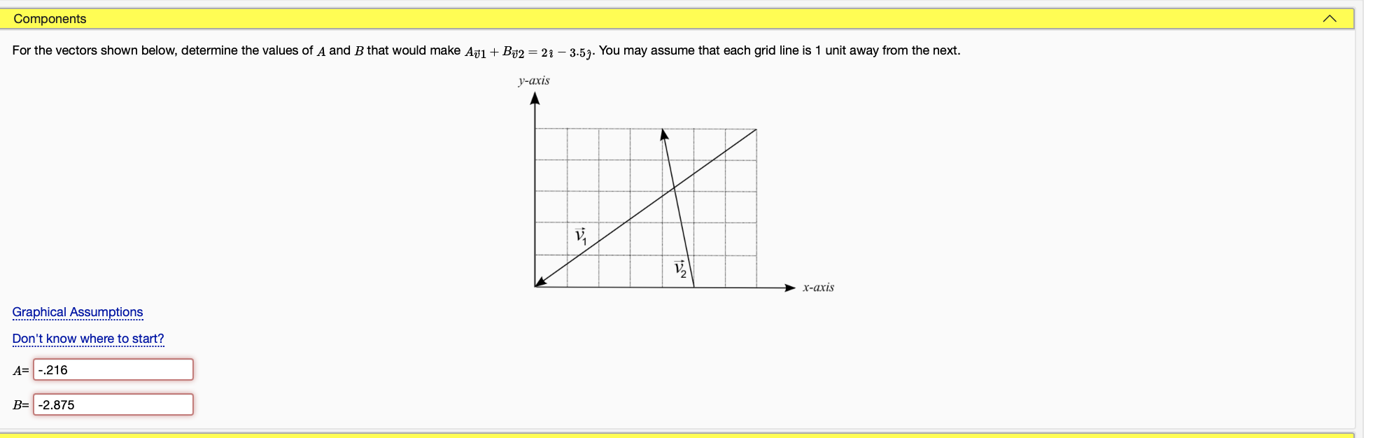 Solved Av1+Bv2=2 ^−3.5 ^ | Chegg.com