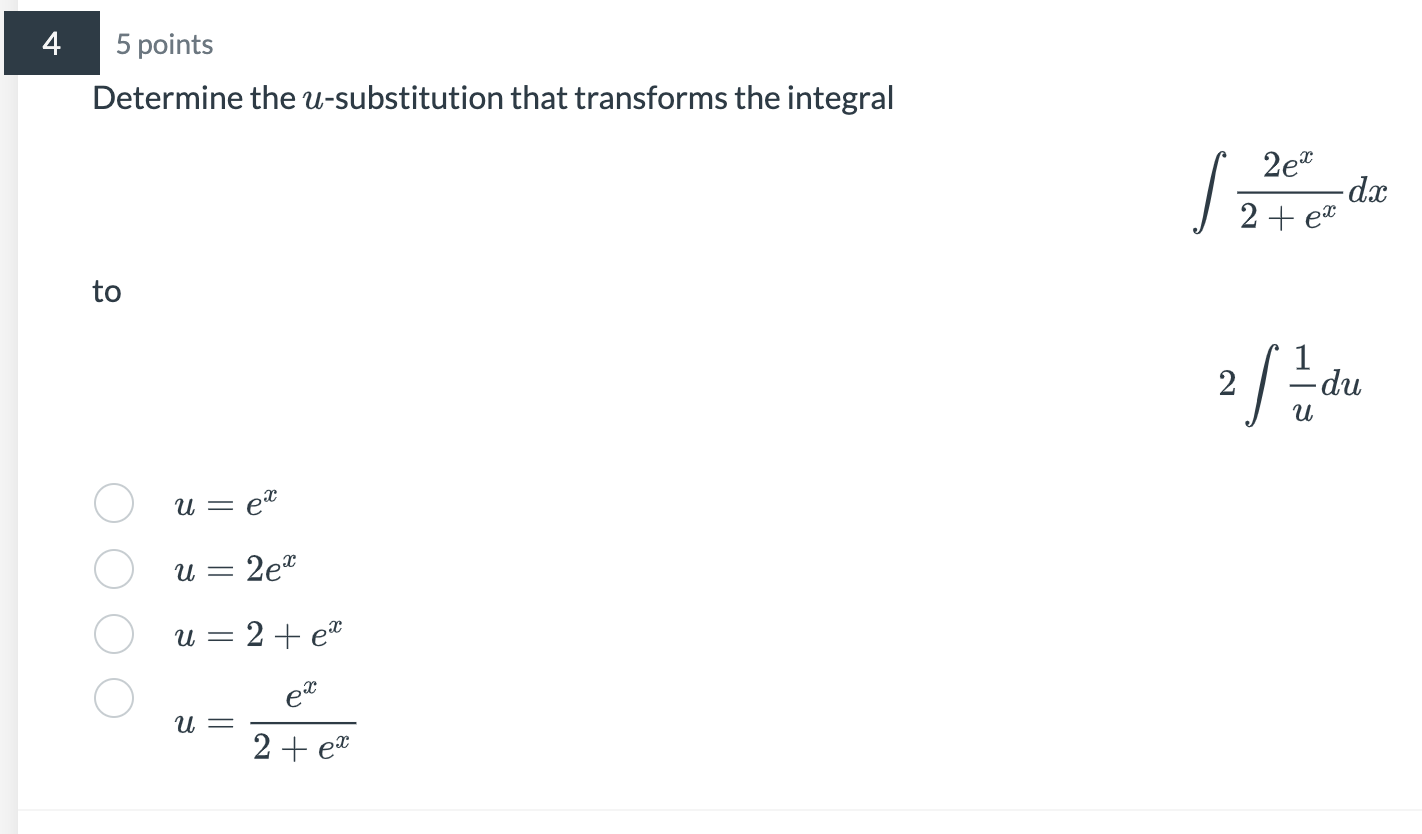 Solved Determine the u-substitution that transforms the | Chegg.com