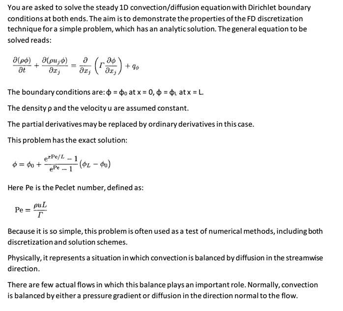 You are asked to solve the steady 1D | Chegg.com