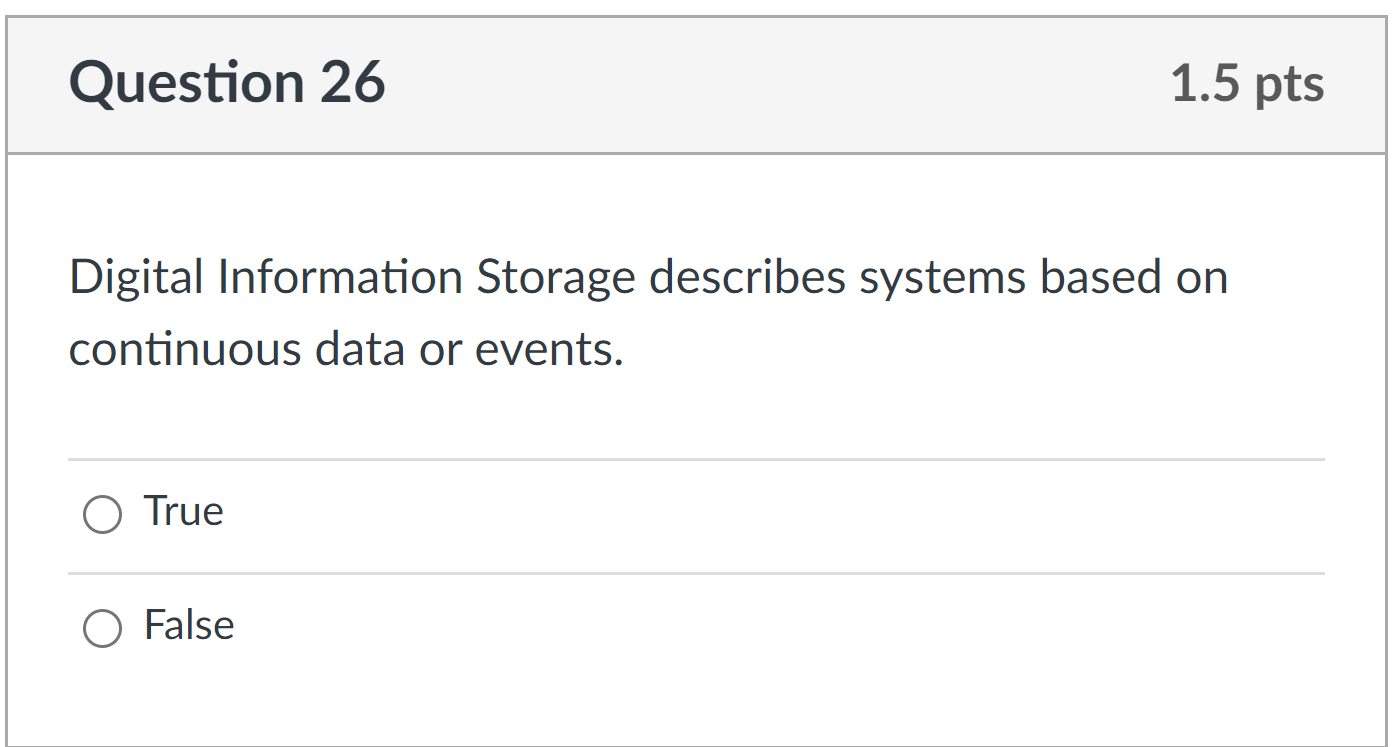 Solved Digital Information Storage describes systems based | Chegg.com