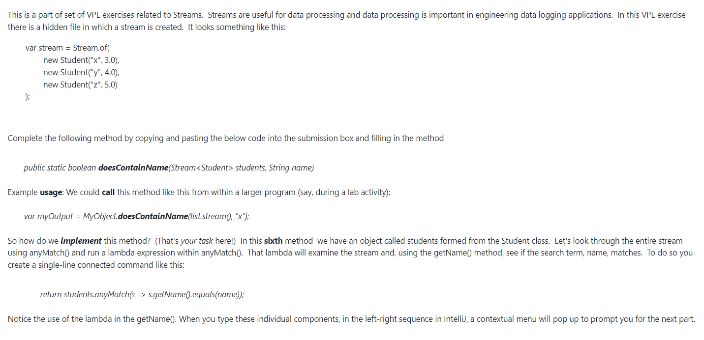 Solved This is a part of set of VPL exercises related to | Chegg.com