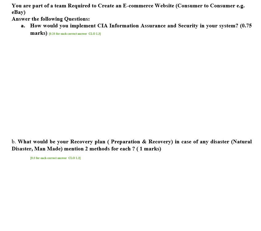 Solved You are part of a team Required to Create an | Chegg.com