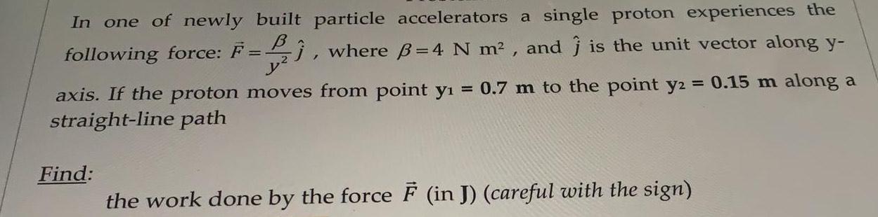 Solved In one of newly built particle accelerators a single | Chegg.com