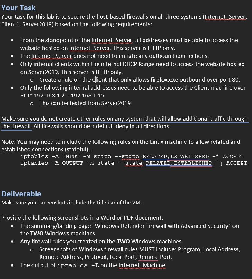 Solved The Network The network consists of one client | Chegg.com