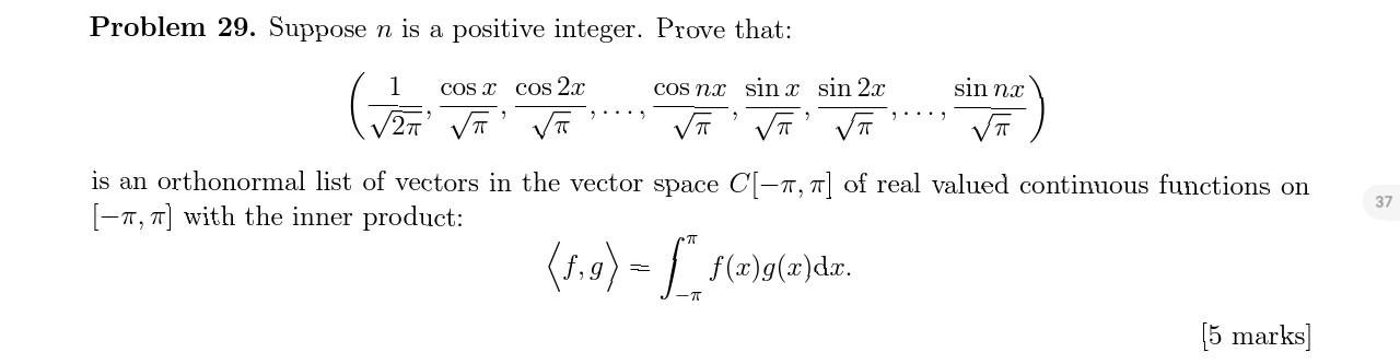 Solved Problem 29. Suppose n is a positive integer. Prove | Chegg.com