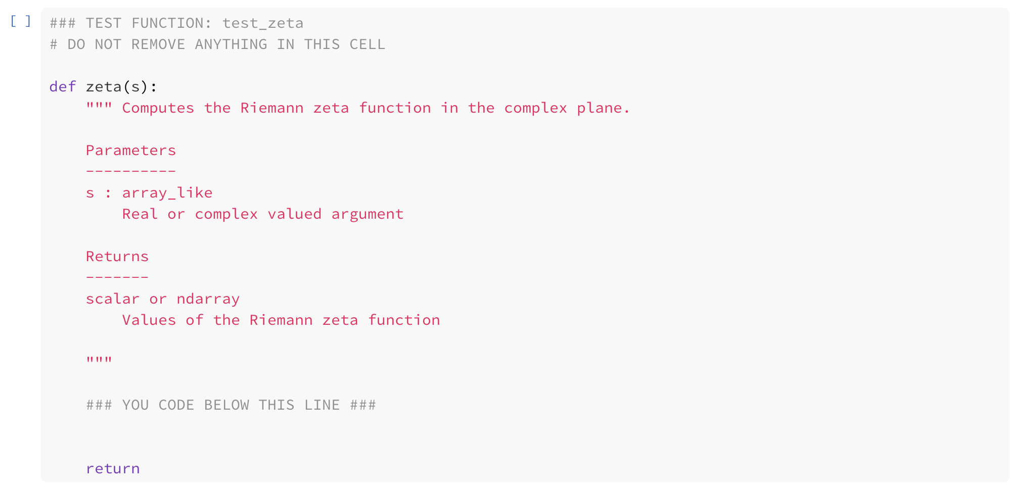 Use python and computes the Riemann zeta function in | Chegg.com
