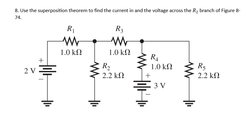 Solved 8. Use the superposition theorem to find the current | Chegg.com