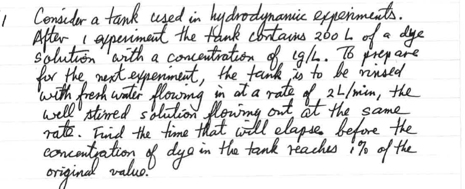 Solved a i Consider a tank used in hydrodynamic experiments. | Chegg.com