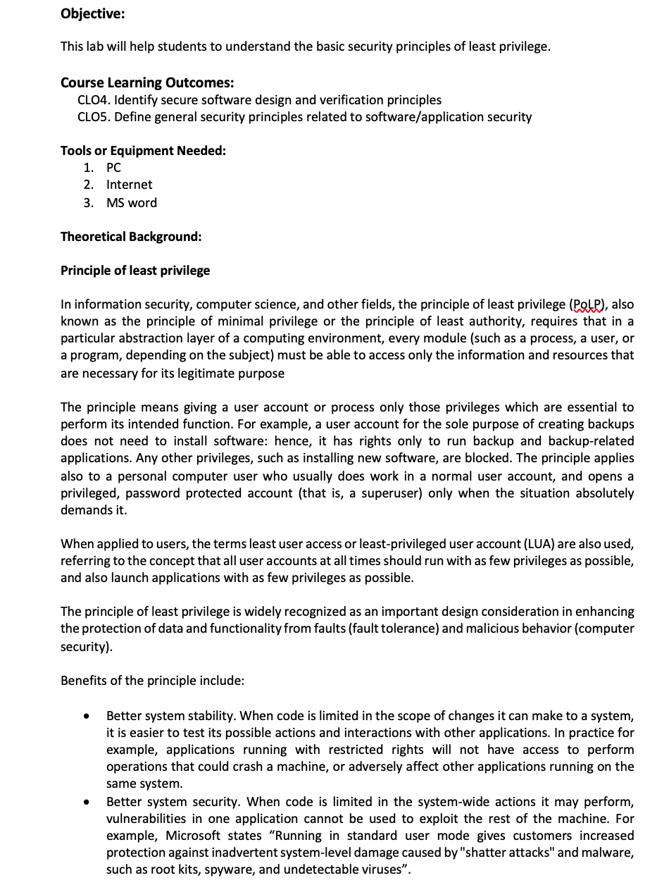 Objective: This lab will help students to understand | Chegg.com