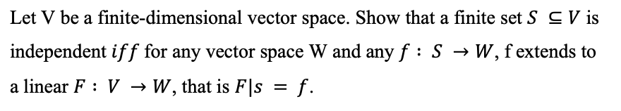 Solved Let V be ﻿a finite-dimensional vector space. Show | Chegg.com