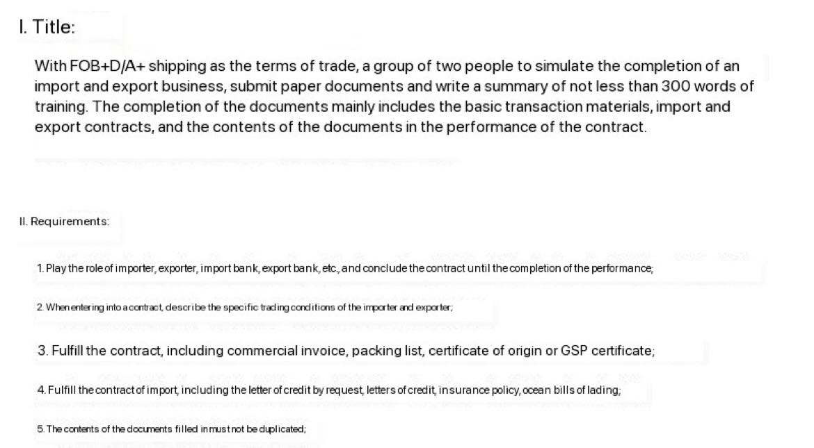 Solved With FOB+D/A+ shipping as the terms of trade, a group | Chegg.com