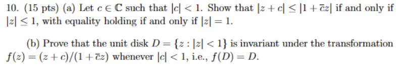 Solved Complex Analysis. Upvote if correct and detailed | Chegg.com