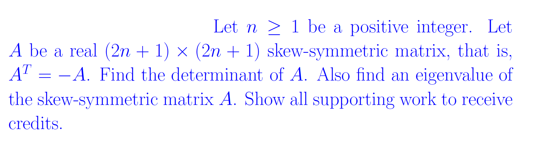 Solved Let \\( n \\geq 1 \\) be a positive integer. Let \\( | Chegg.com