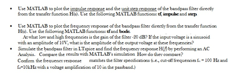 Design an active bandpass filter using a | Chegg.com