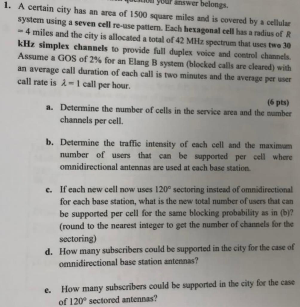 Solved A certain city has an area of 1500 square miles and | Chegg.com