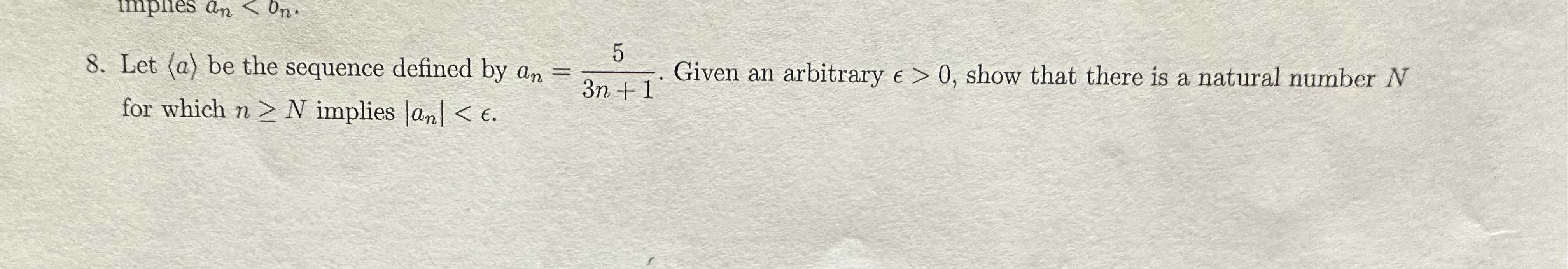 Solved Let (:a:) ﻿be the sequence defined by an=53n+1. | Chegg.com