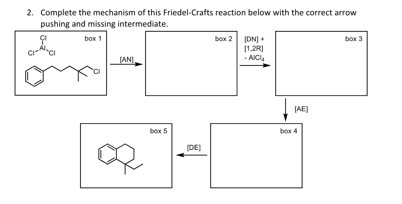 Solved 2. Complete the mechanism of this Friedel-Crafts | Chegg.com