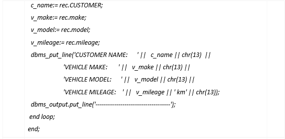 Solved (10) Q.3.3 The PL/SQL query below is an attempt to | Chegg.com