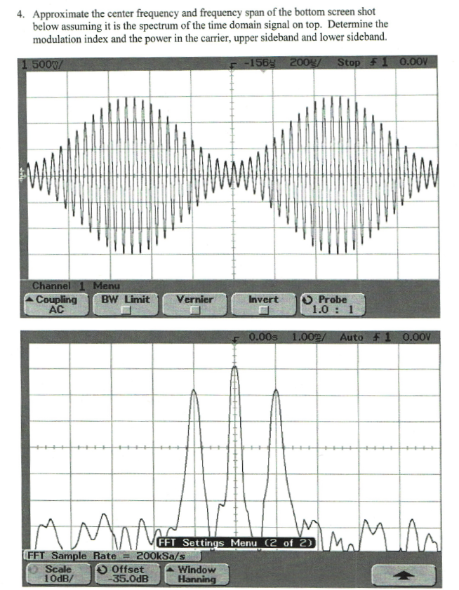 Solved 4. Approximate the center frequency and frequency | Chegg.com