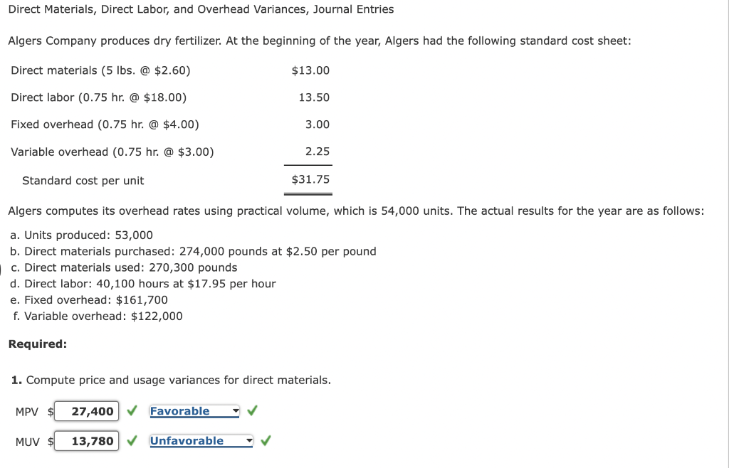 Solved Direct Materials, Direct Labor, and Overhead | Chegg.com