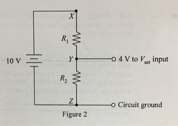 Solved Figure out two resistor values that will put 4 V at | Chegg.com