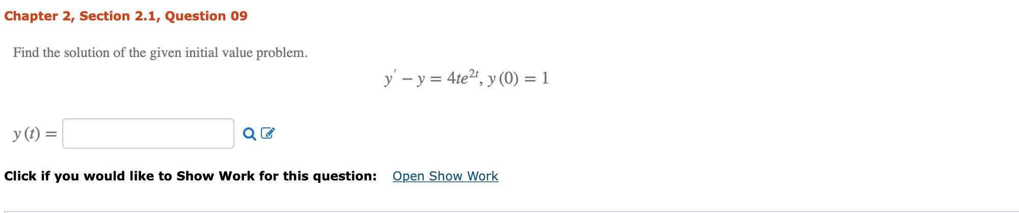 Solved Chapter 2, Section 2.1, Question 09 Find the solution | Chegg.com