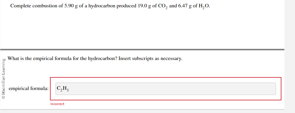 Solved Complete combustion of 5.90g ﻿of a hydrocarbon | Chegg.com