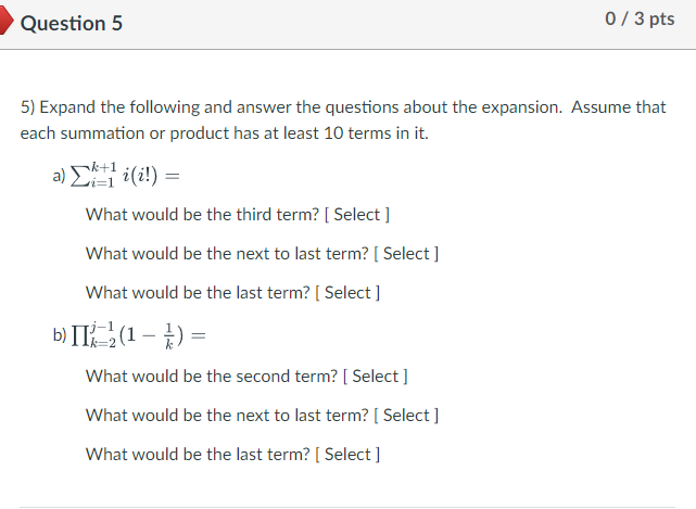 Solved 4) Expand and solve the following for a single value. | Chegg.com