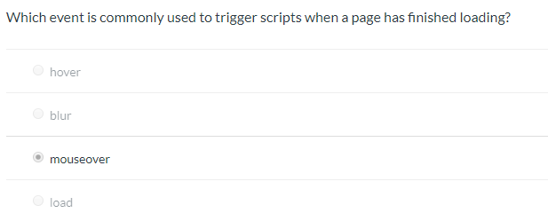 Solved Which event is commonly used to trigger scripts when | Chegg.com