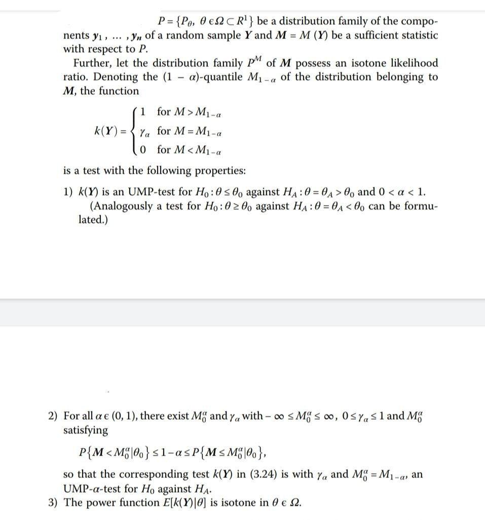 Solved P = {Po, 0 € CR} be a distribution family of the | Chegg.com