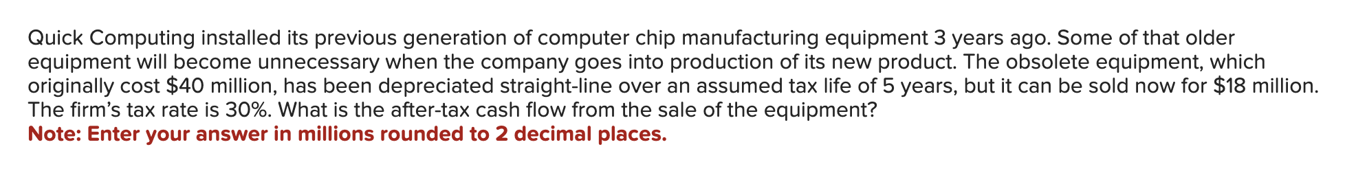 Solved Quick Computing installed its previous generation of | Chegg.com