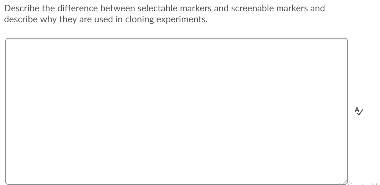 Solved Describe the difference between selectable markers | Chegg.com