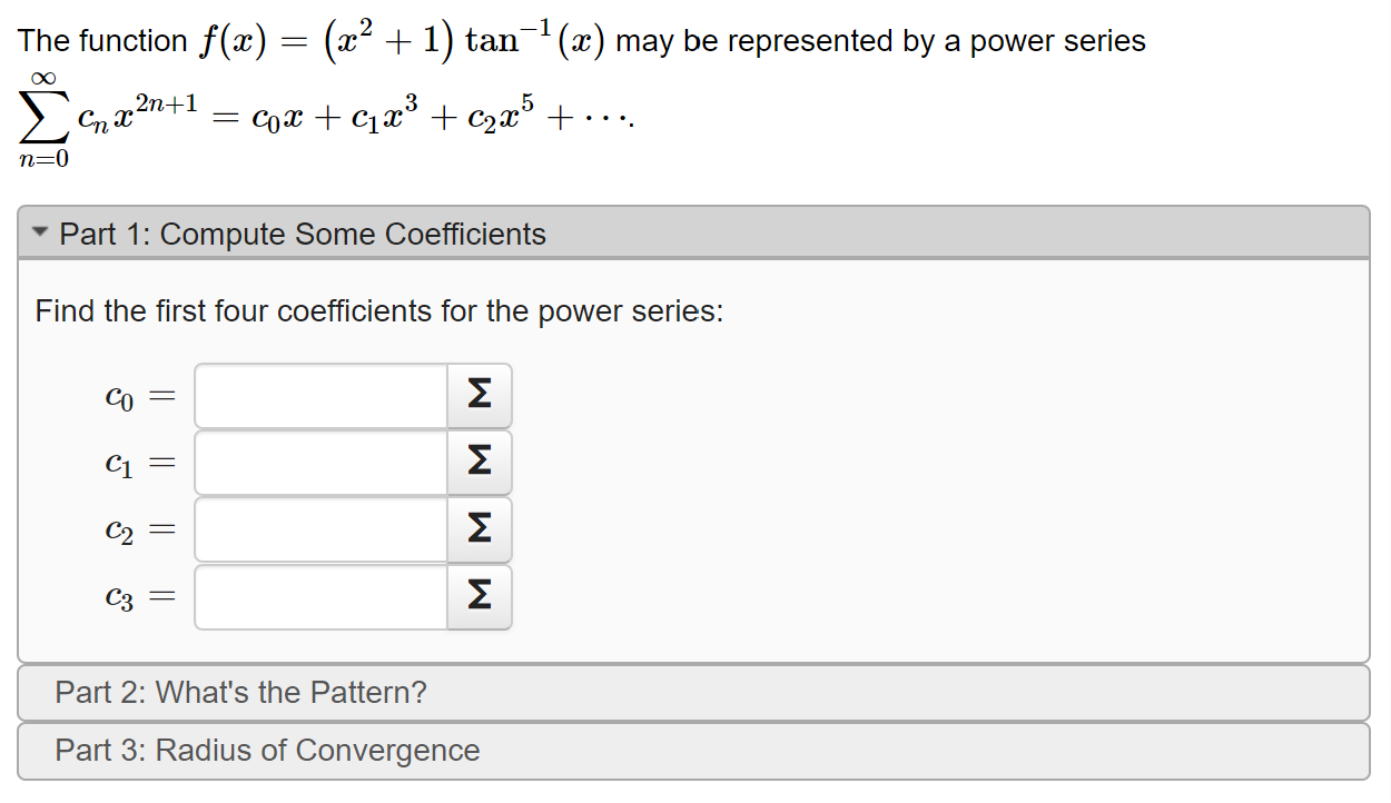 Solved The function f(x)=(x2+1)tan−1(x) may be re | Chegg.com
