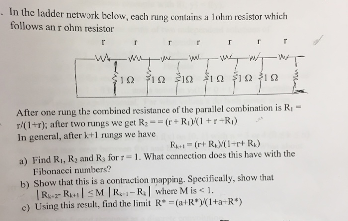 Solved In the ladder network below, each rung contains a | Chegg.com