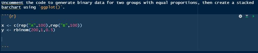 Solved Uncomment the code to generate binary data for two | Chegg.com