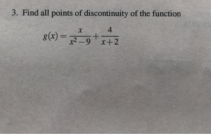 Solved 3. Find all points of discontinuity of the function 4 | Chegg.com