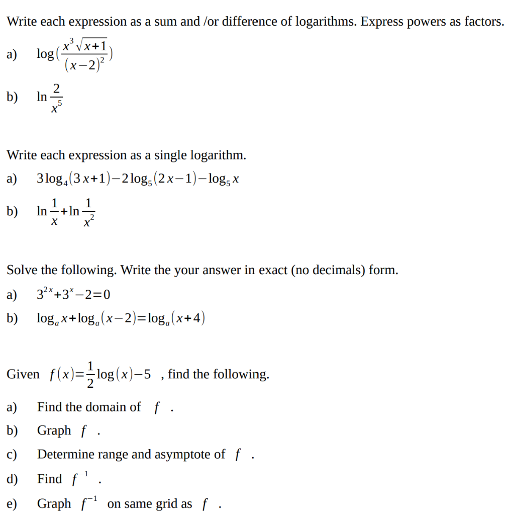 Solved Write each expression as a sum and/or difference of | Chegg.com