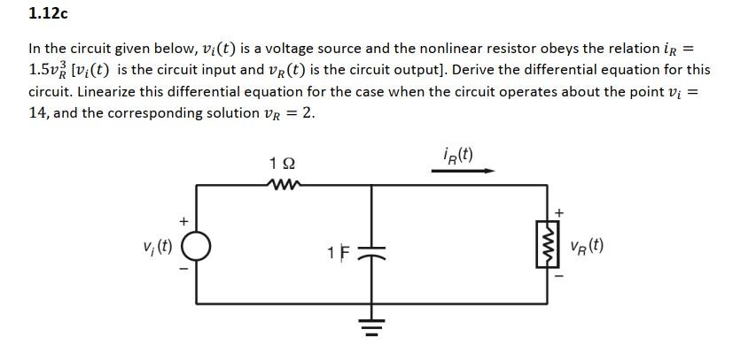 Solved In the circuit given below, vi(t) is a voltage source | Chegg.com