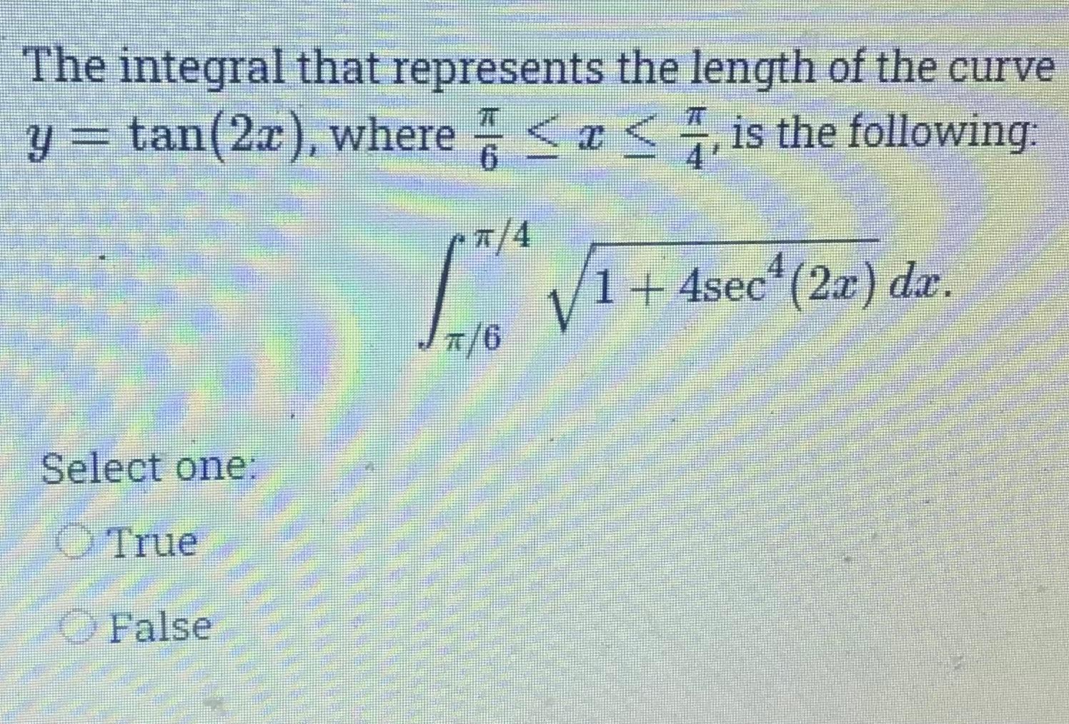 Solved The integral that represents the length of the curve | Chegg.com