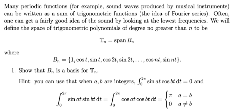 Solved Many periodic functions (for example, sound waves | Chegg.com