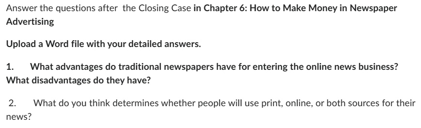 Solved Answer the questions after the Closing Case in | Chegg.com