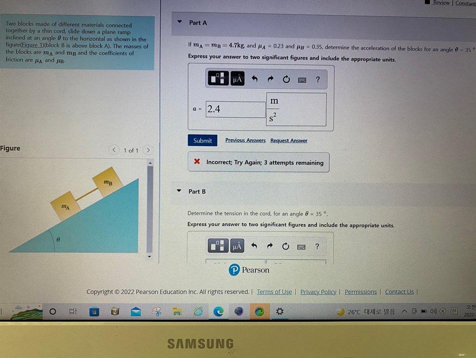 Solved Two blocks made of different materials connected | Chegg.com Solved Two blocks made of different materials connected | Chegg.com